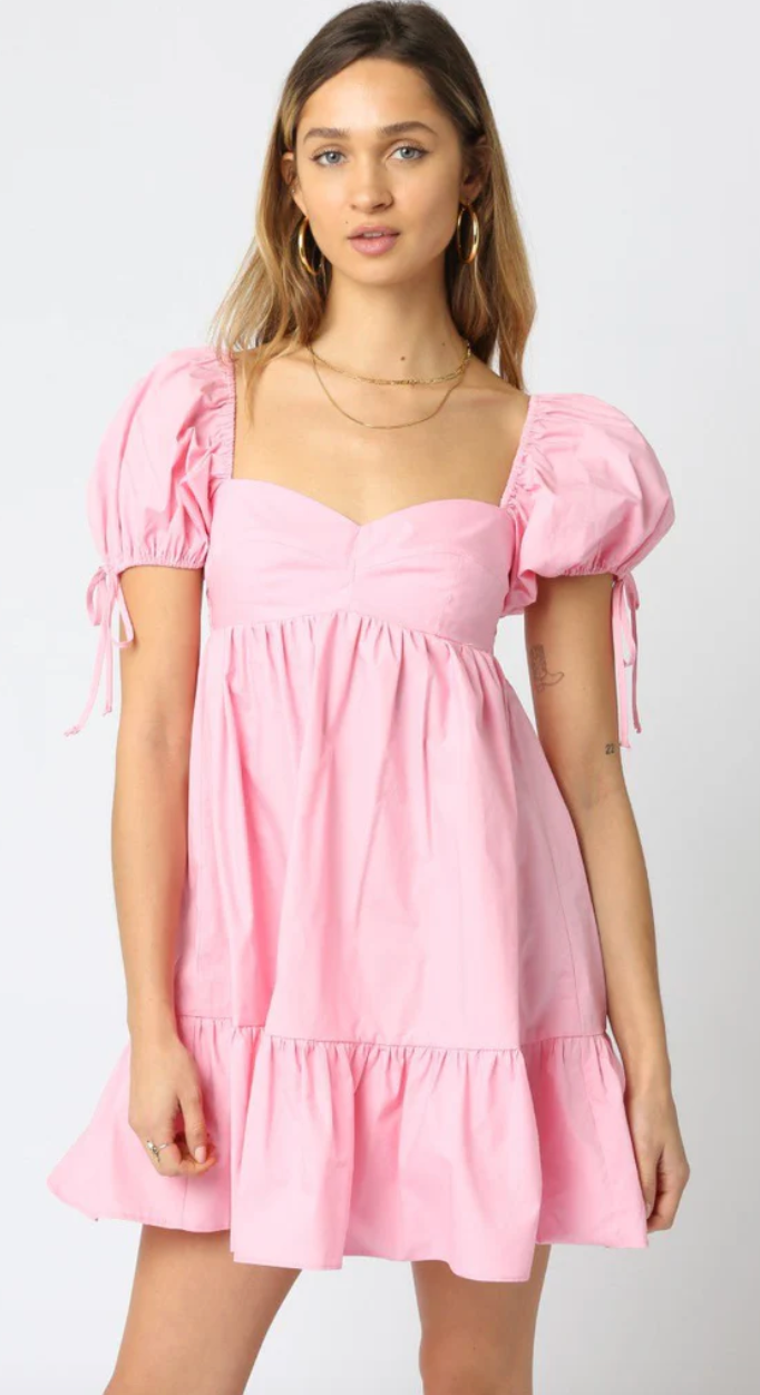 Sweetheart Dress (pink) – There She Goes
